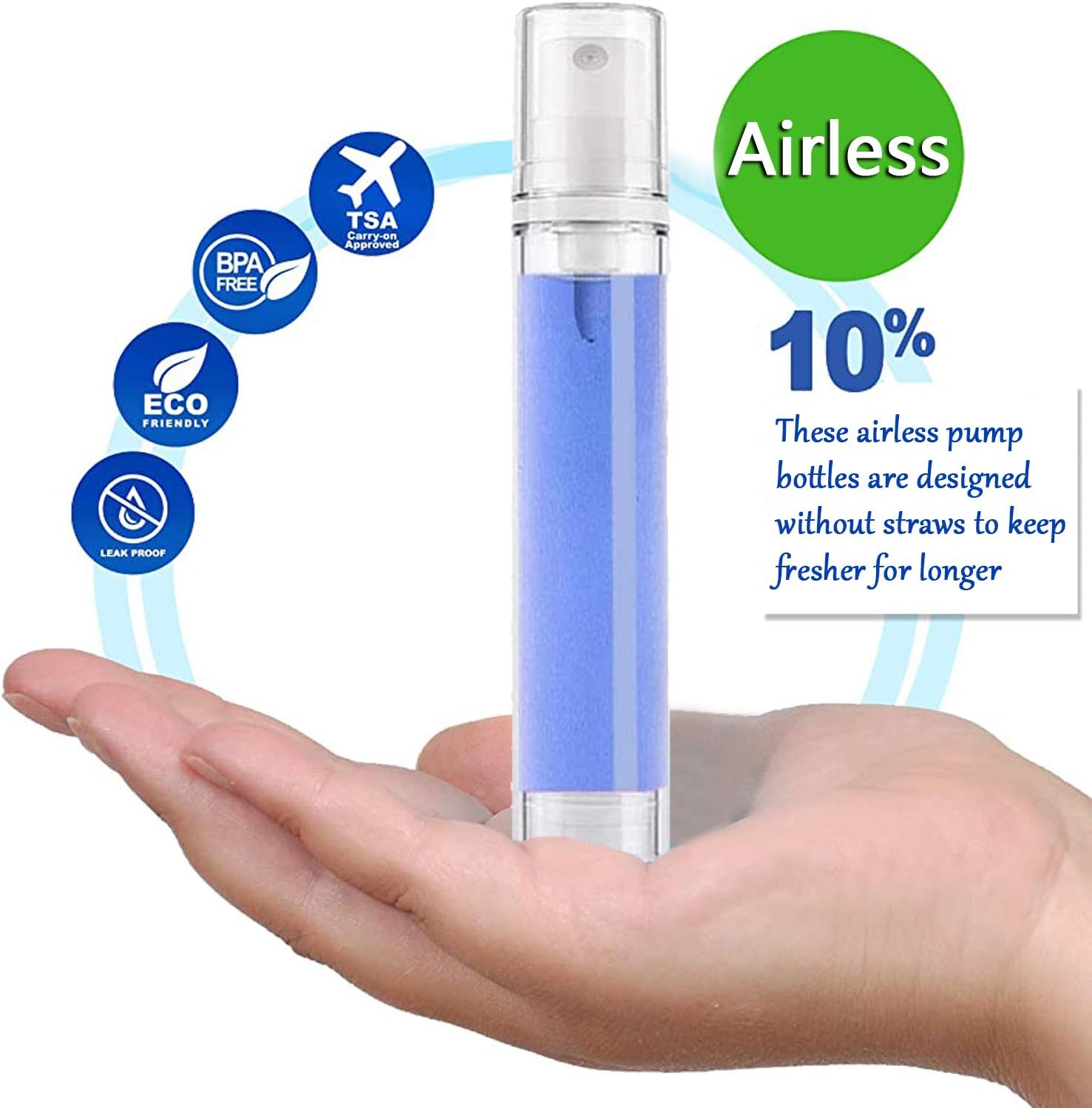 Vacuum Spray Bottle – ZINUO 6 pcs Convenient Refillable Plastic Lotion ...