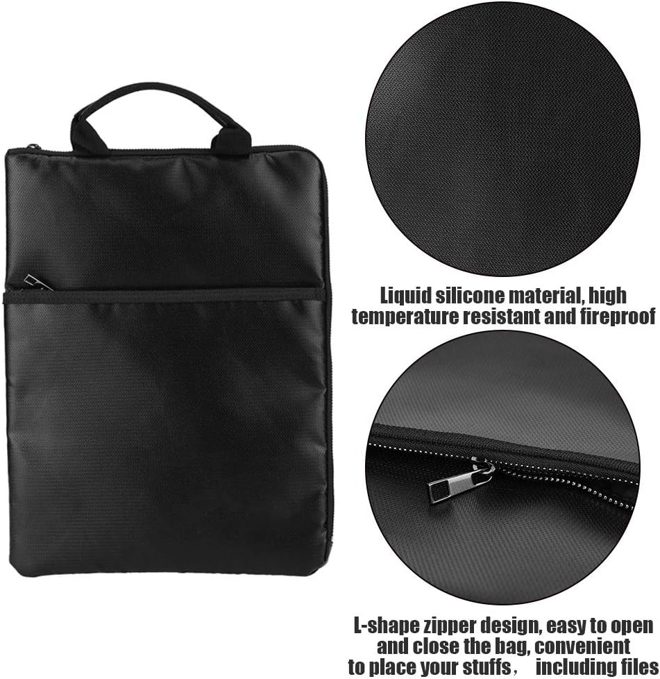 Document Bag Portable Briefcase Fireproof Waterproof Passport Money ...