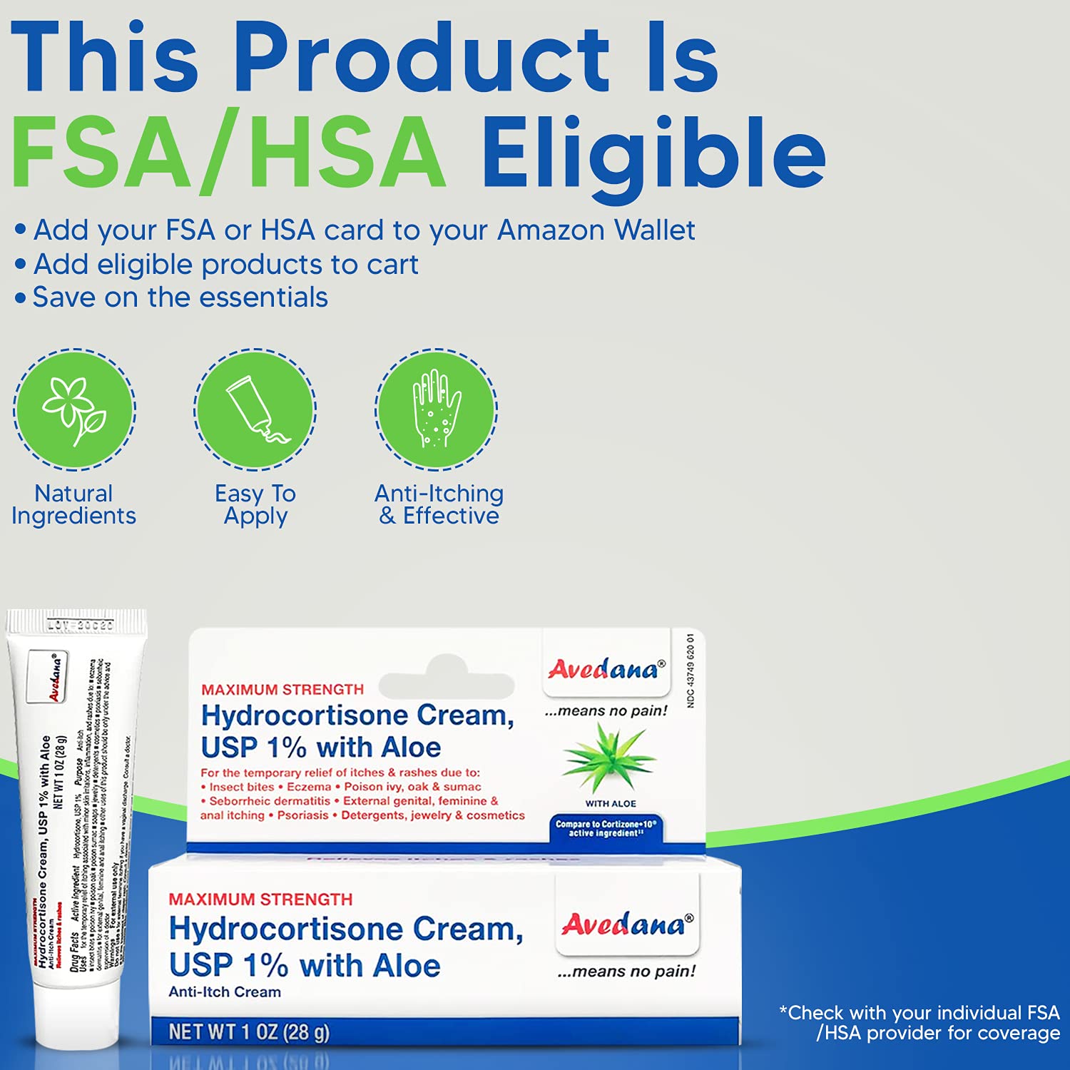 Mua Hydrocortisone Cream – 1 Ounce Eczema Cream with Aloe Vera ...