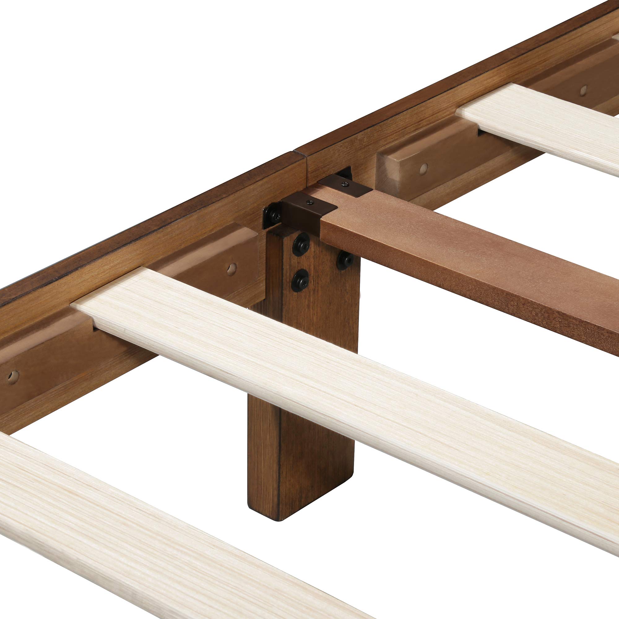 PrimaSleep 12 inch Platform Bed with Headboard/Wood Slat Support, Queen ...