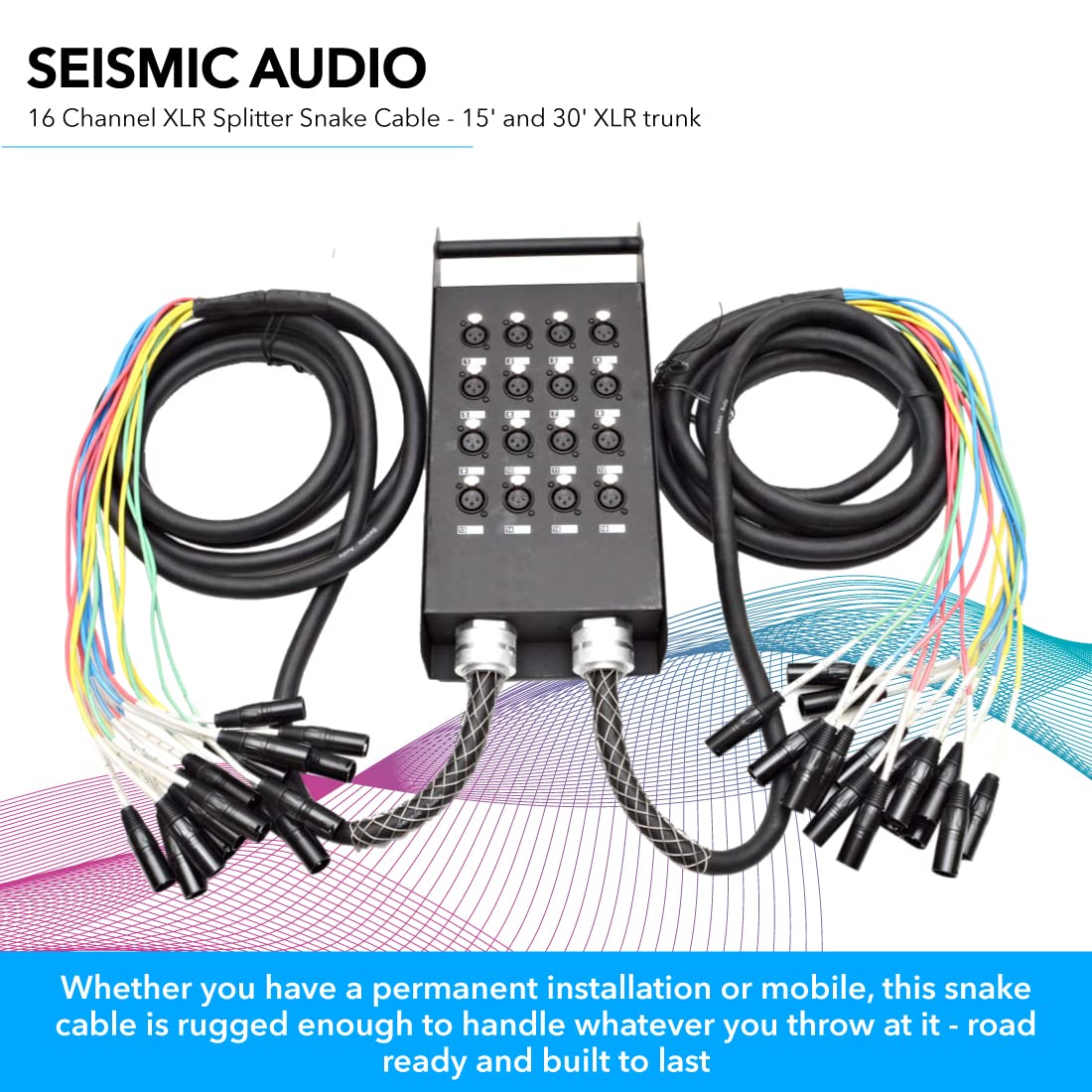 Seismic Audio - New 16 Channel XLR Send Splitter Snake Cable With Box ...
