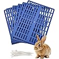 Amazon.com : Niwaes 6 Pcs Plastic Rabbit Mats for Cages, 13.38 x 10 ...