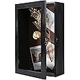 Amazon.com - 11x17 Extra Deep Shadow Box Frame with Linen Back - Sturdy Rustic Memory Display ...