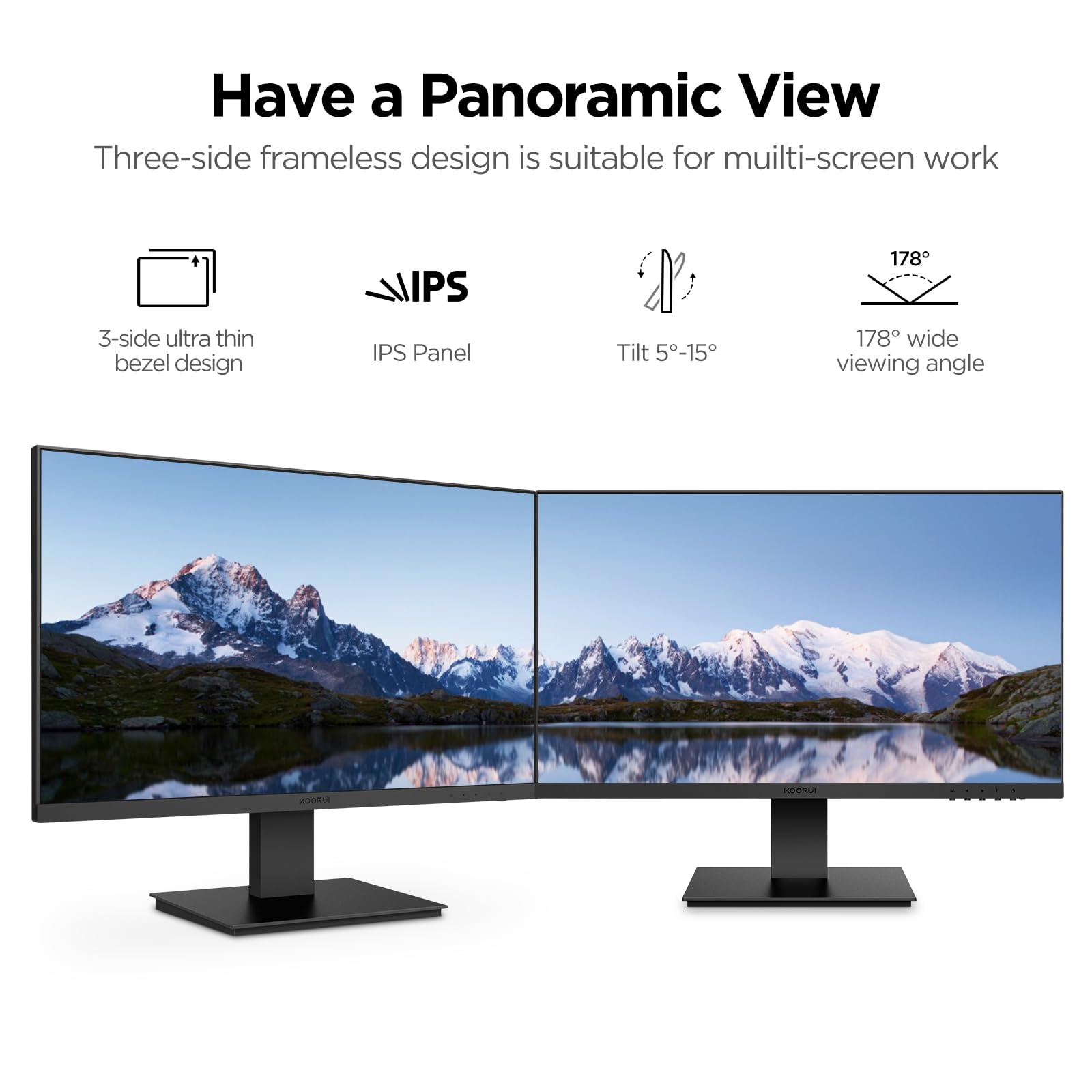 Mua KOORUI 24 Inch Computer Monitor, FHD 1920 x 1080p Office PC Monitor ...