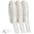 Amazon.com: Pearl Ribbon Self Adhesive Pearl Rhinestone Ribbon 3 Roll ...