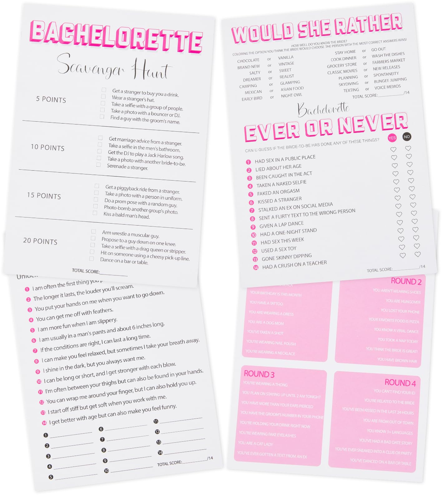 Leislite Bridal Shower Games Bachelorette Party Games Wedding Shower ...