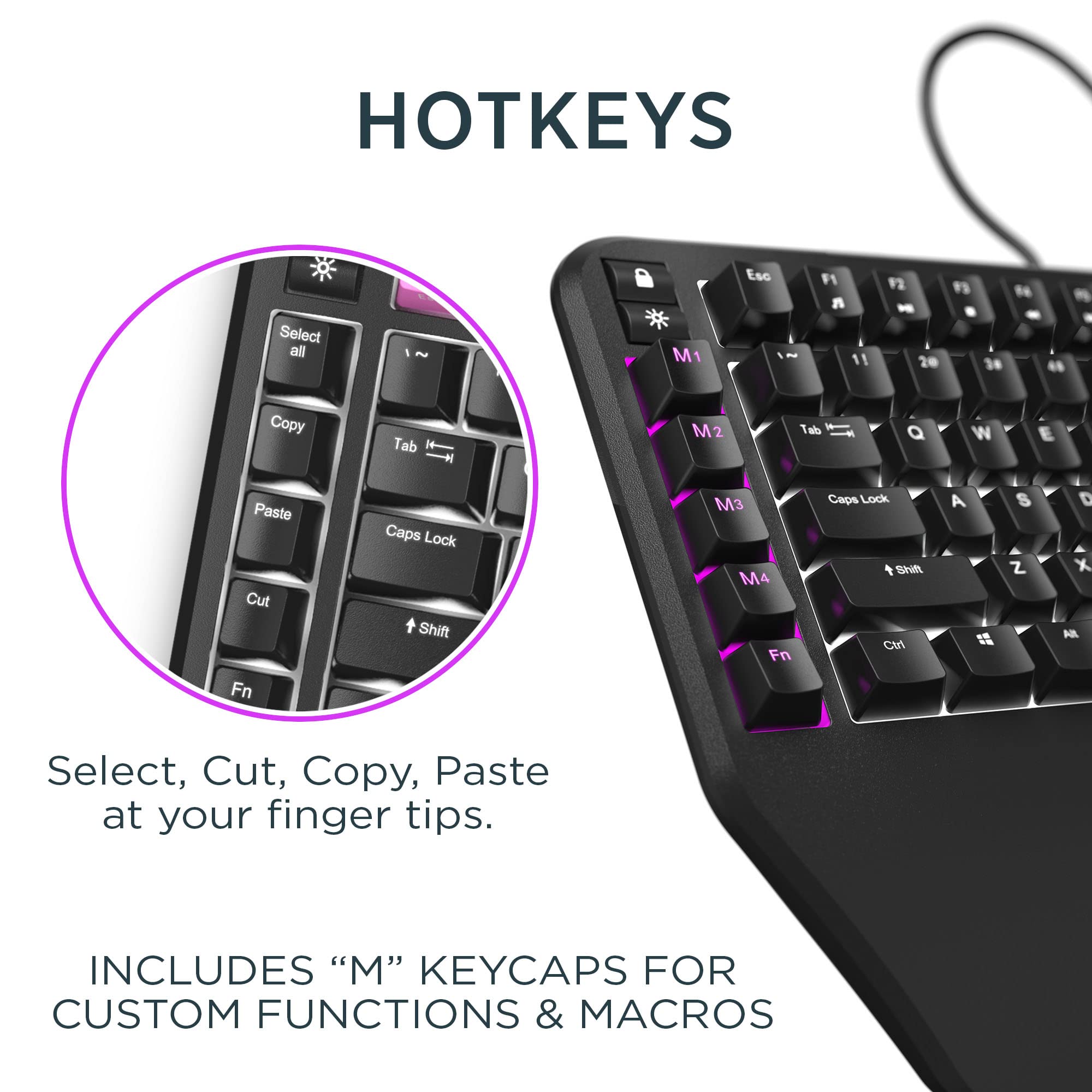 Mua ErgoTKL Ergonomic Tenkeyless Mechanical Keyboard for PC – Kailh ...