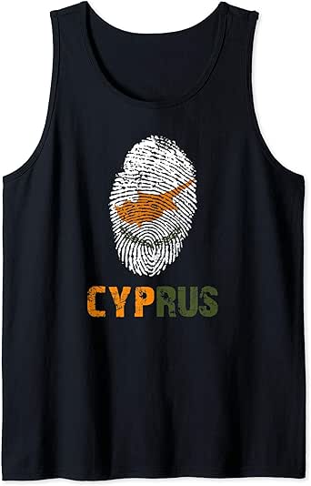 Amazon.com: CYPRUS Finger Print Flag Tshirt I Love CYPRUS Travel Tee ...