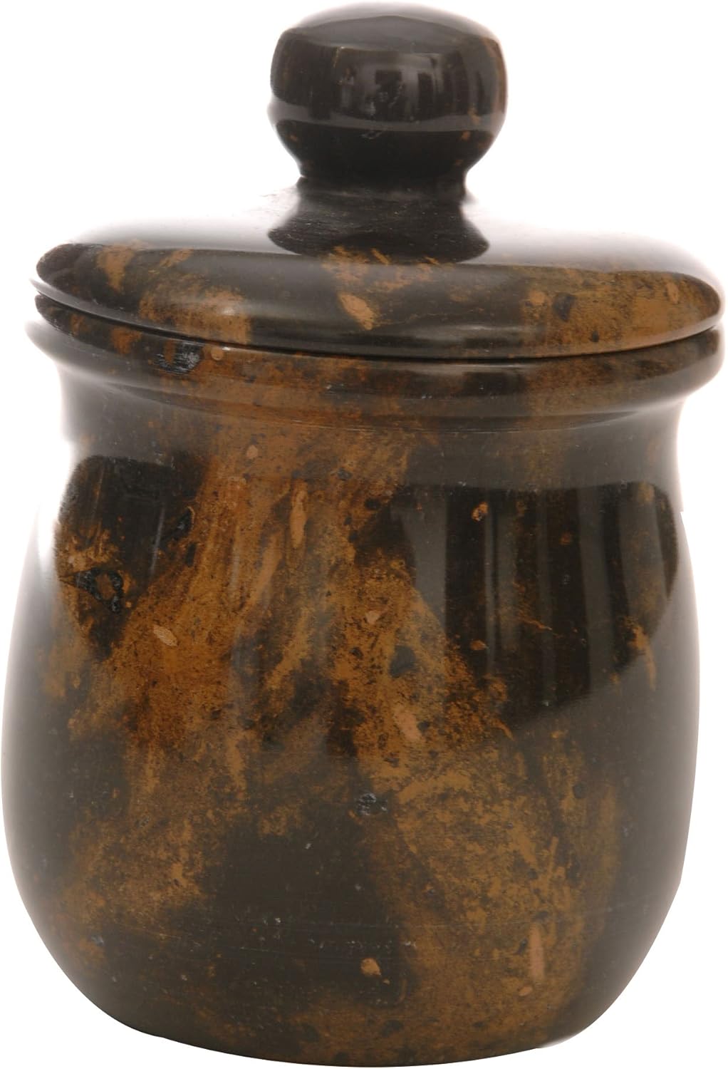 Amazon.com: Polished Marble Jar, Black & Brown Shower and Bathroom ...