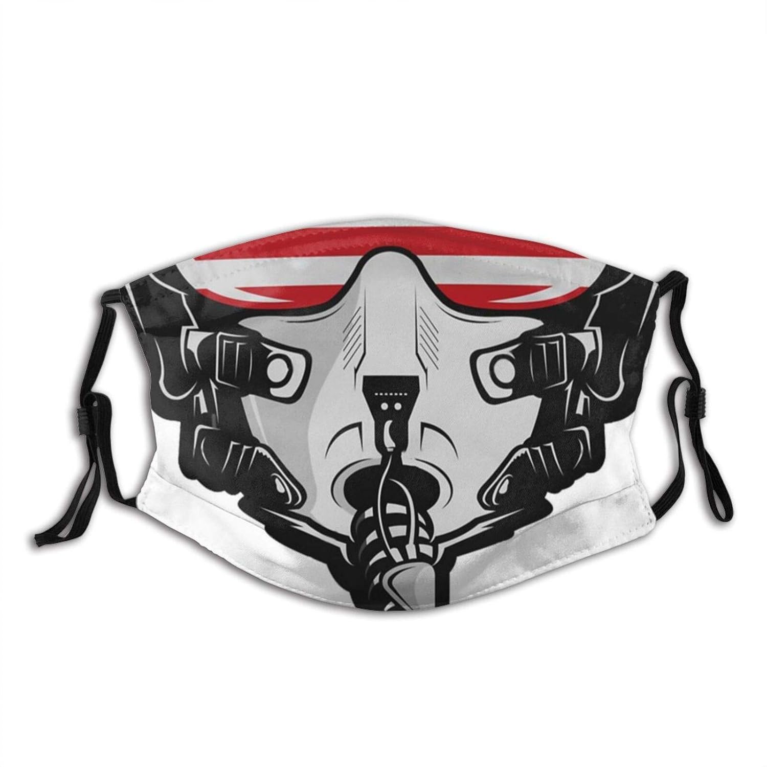 Fighter-Pilot-Helmet-Us-Flag-Sticker Reusable and Washable Cloth Face ...