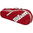WILSON Advantage Team Triple Tennis Racket Bag - Red/White, Holds up to ...