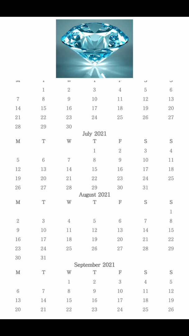 Blue Diamond Calendar - App on Amazon Appstore