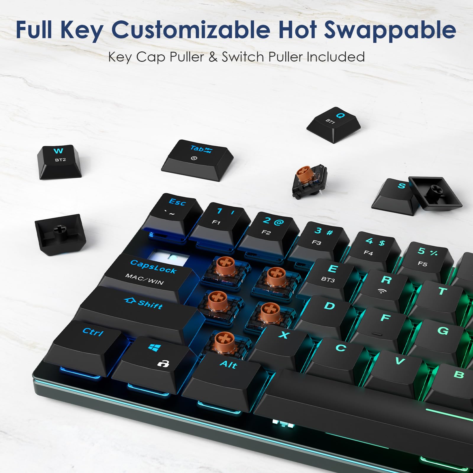 Mua DURGOD TGK200 Wireless Mechanical Gaming Keyboard,60% Low Profile ...