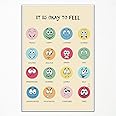Amazon.com: xbsifyiooa Feelings Chart Poster, Calming Corner Poster ...