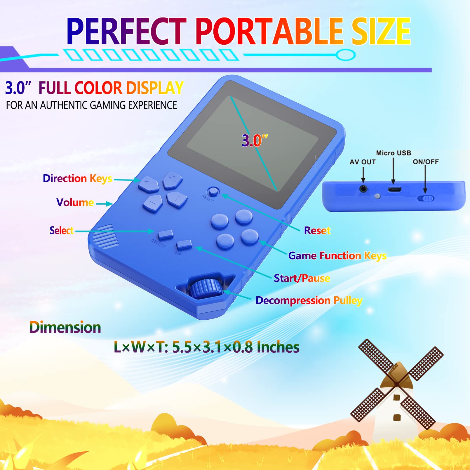 Mua Great Boy Handheld Game Console for Kids Preloaded 220 Classic ...