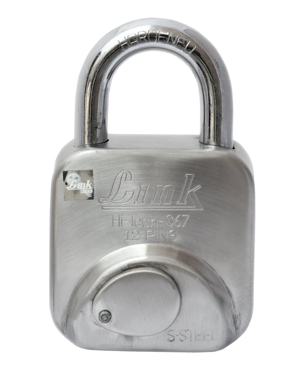 Link Hi-Tech-S67 Stainless Steel Hardened Lock 12 Pins (Silver): Amazon ...
