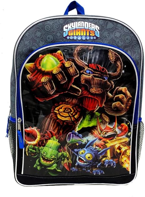 Amazon.com: Skylanders Giant 16 inch Backpack - Blue, Black and Silver ...