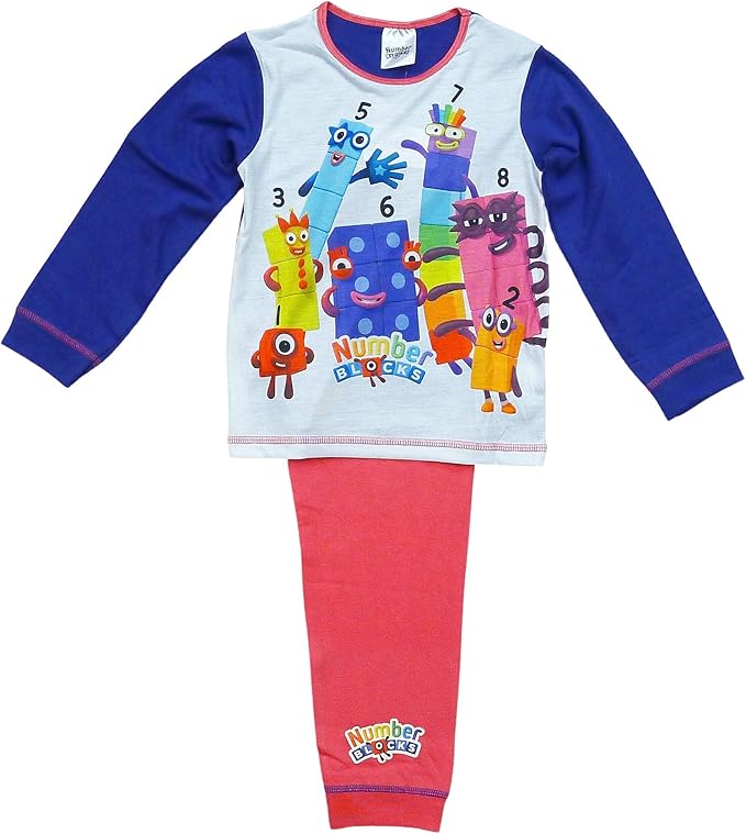 Girls Official Numberblocks CBeebies Character Pyjamas Sizes from 18 ...