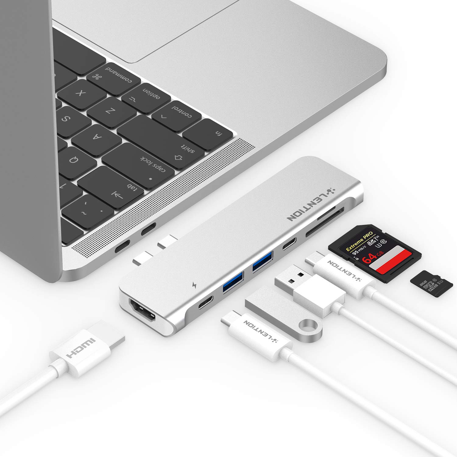 Mua LENTION USB C HUB 7 in 1 USB 3.0 Thunderbolt 3 USB-C Data ...