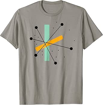 Amazon.com: Retro Minimalist Mid Century Modern Pattern Design Shirt ...