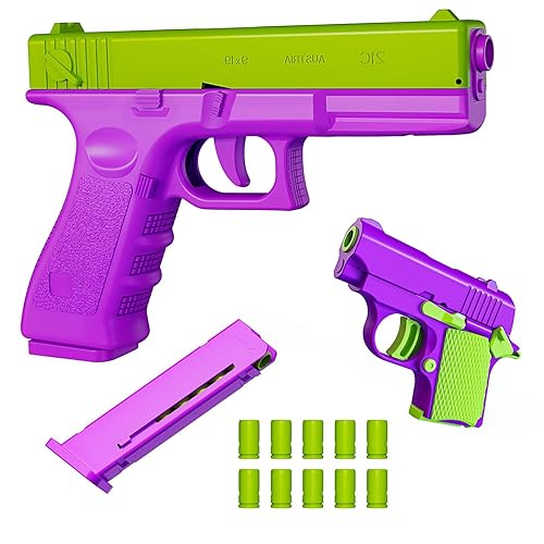 Fidget Toy, 2 Pack 3D Printed Pistol Toys Shell Ejecting Toy with 10 ...