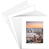 Amazon.com: Pack of 10 16x20 White/White Double Mats Mattes with White ...