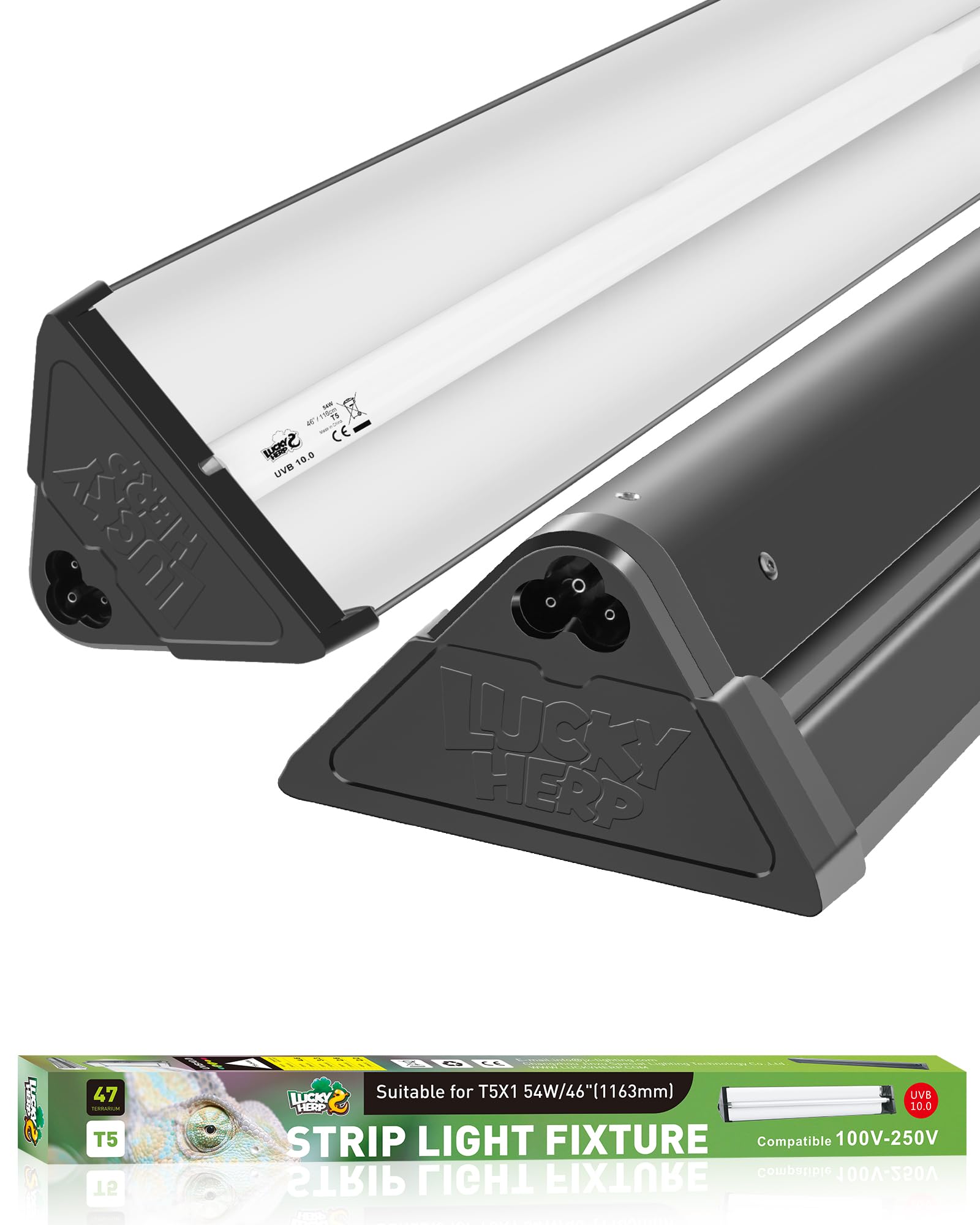 LUCKY HERP T5 Reptile Light Fixture Combo Kit 54W (New Upgrade), UVB ...