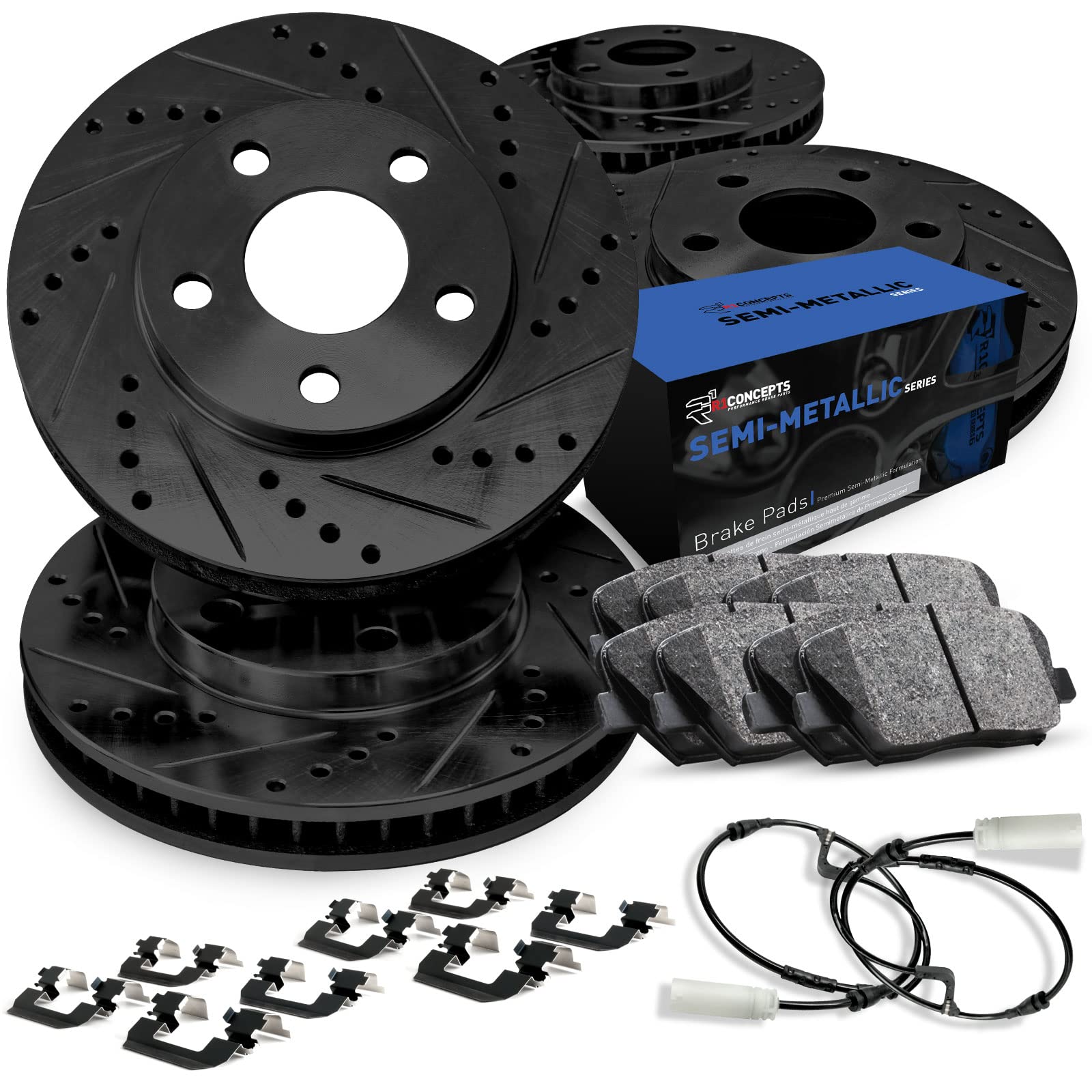 R1 Concepts Front Rear Brakes and Rotors Kit |Front Rear Brake Pads| Brake Rotors and Pads ...