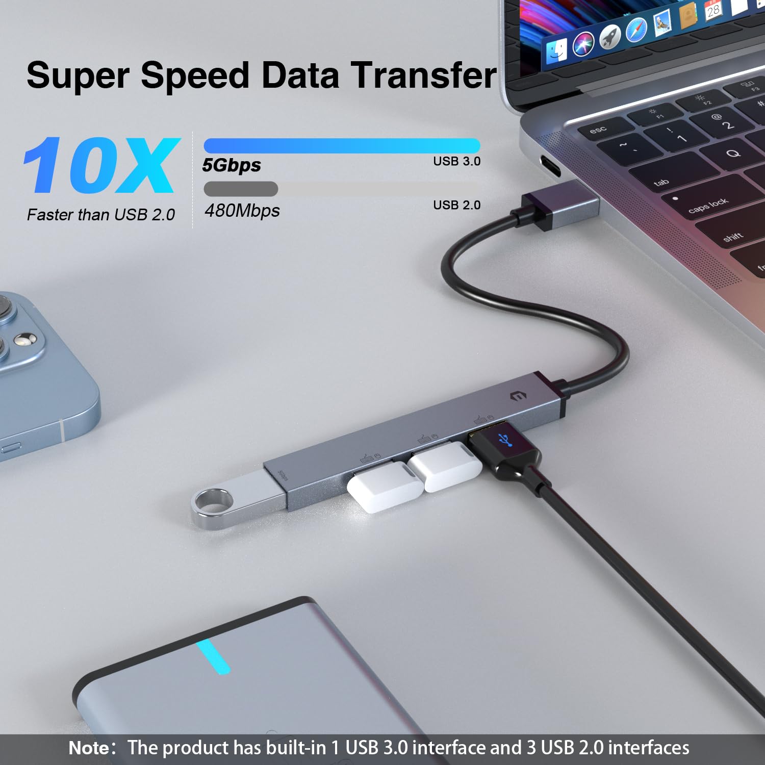 Mua USB C Hub, TOTU Premium 4-Port USB A Hub, Featuring a single Rapid ...