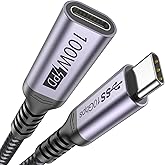 Amazon.com: USB C Extension Cable 20ft, Upgraded USBC Extender 100W ...