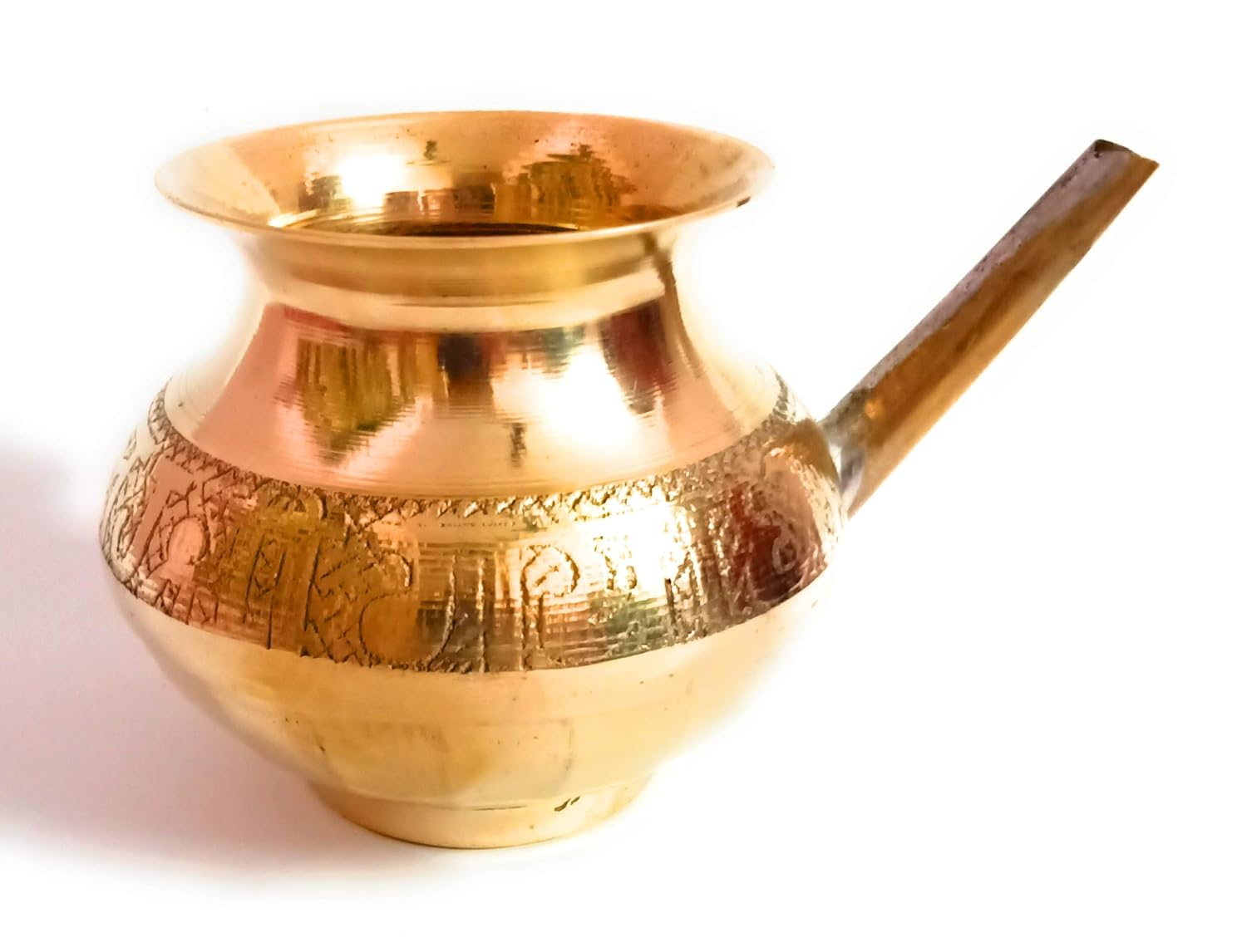 Buy 500 ml Brass Kalash/Lota for Pooja, Golden Color, Pure Brass, Pooja ...