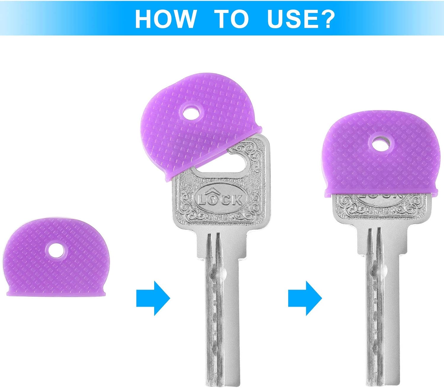 20 Pieces Key Caps Covers Tags Flexible Key Covers Plastic Key ...