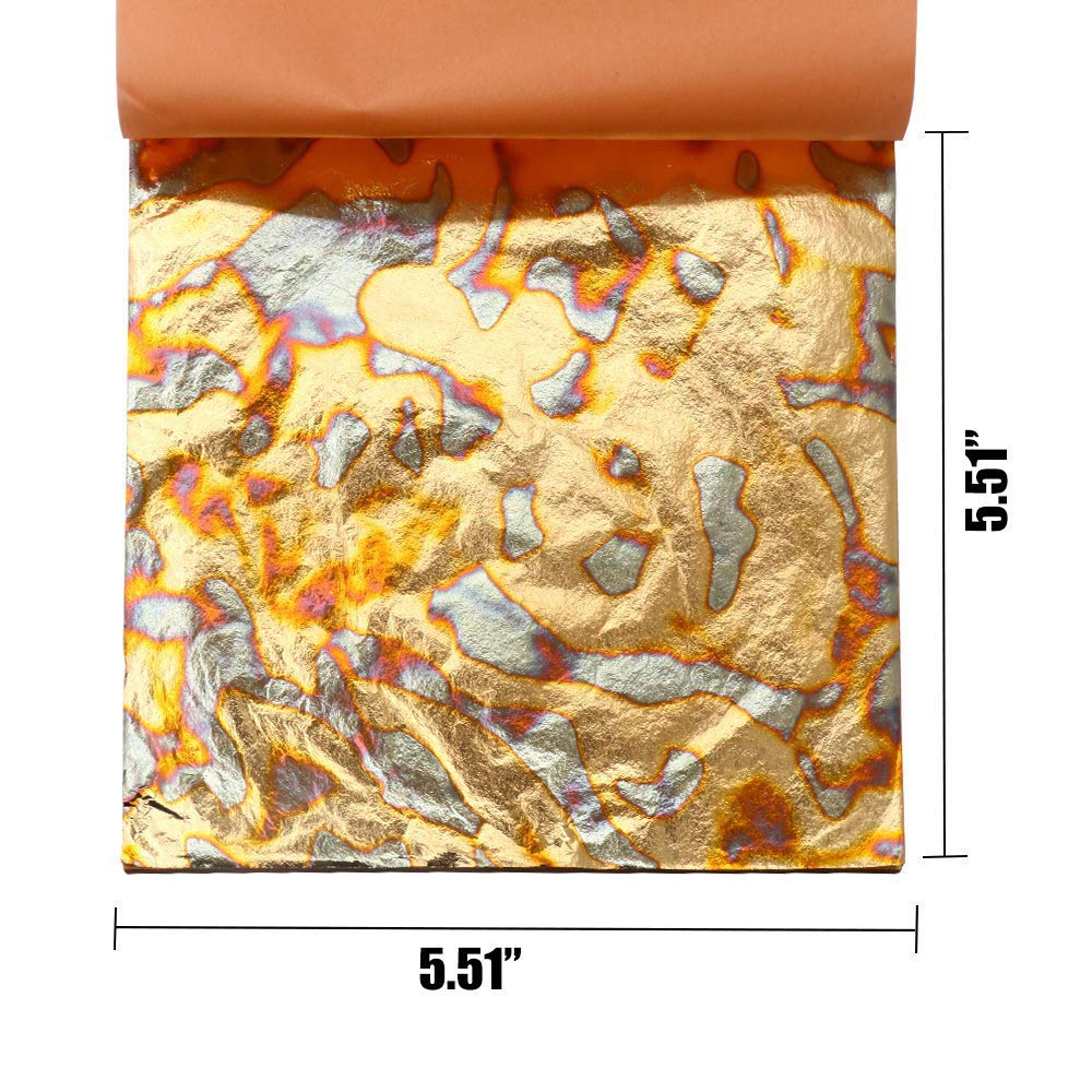 Mua Variegated Gold Leaf Sheets - KINNO Multiple Types of Metal Leaf ...