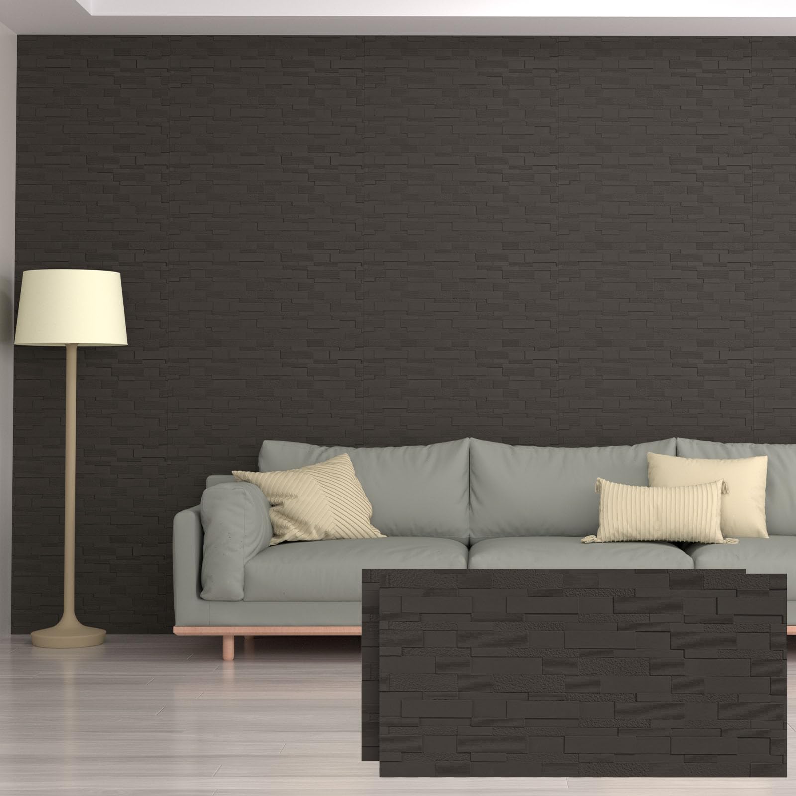 Bantie New Upgrade 3D PU Stone Wall Panels Faux Rock Brick Veneer ...