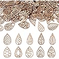Amazon.com: 100pcs Unfinished Hollow Drop Wood Cutouts Blank Filigree ...
