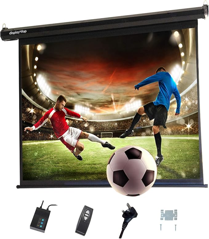 Display4top Electric 60" Projector Screen 4:3 Portable: Amazon.co.uk ...