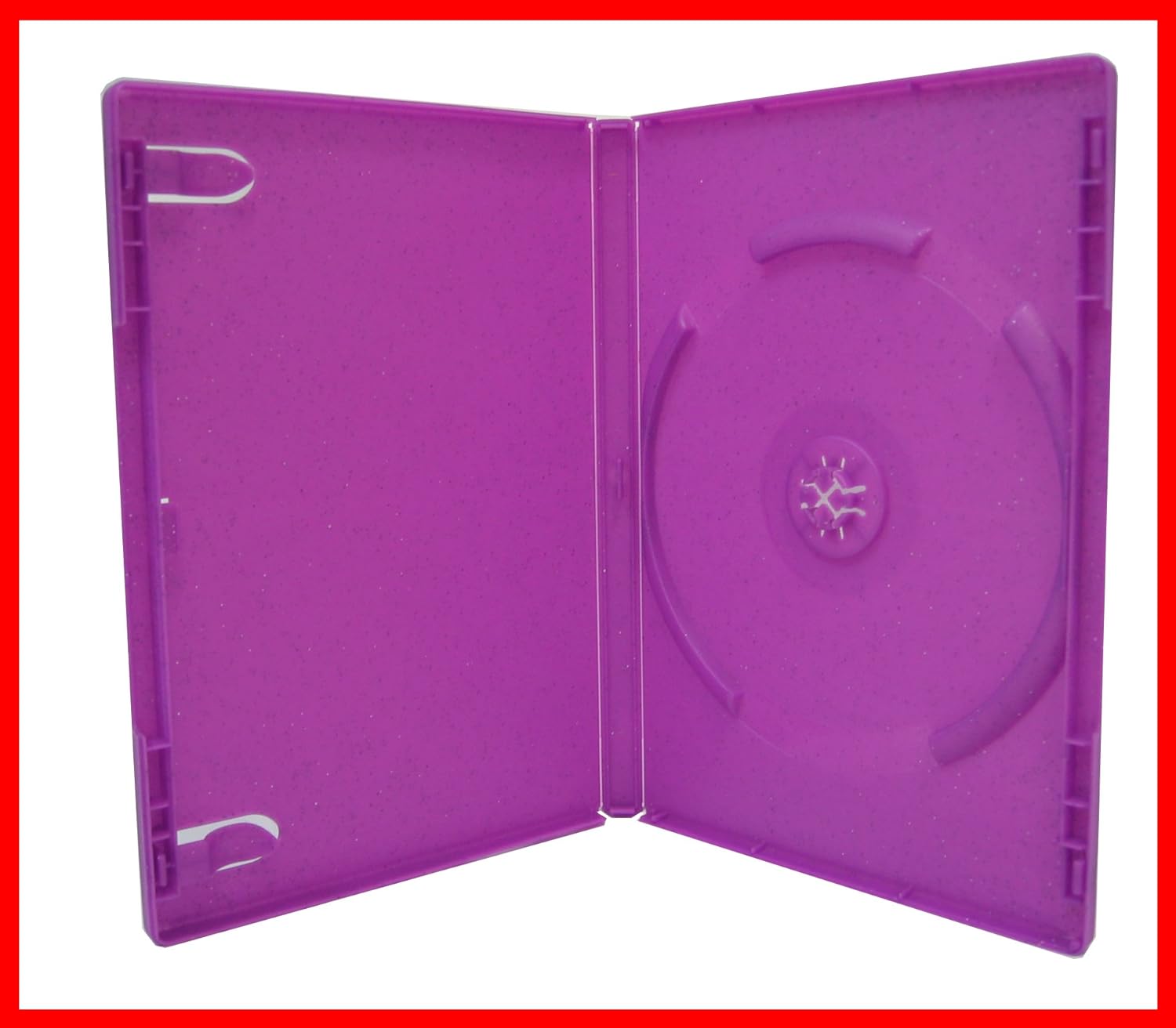Amazon.com: 7 Pk Viva Premium Purple Color sparkle DVD Case Box 14mm ...