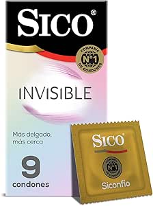 Sico Invisible Ultra Sense - Condones de Látex, Cartera con 9 Piezas ...