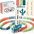 Amazon.com: 200 PCS Domino Train Toy Set, Automatic Dominoes Building ...