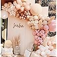 Amazon.com: Boho Balloon Arch Kit 156pcs Dusty Rose Balloon Garland Double Stuffed Dusty Pink ...