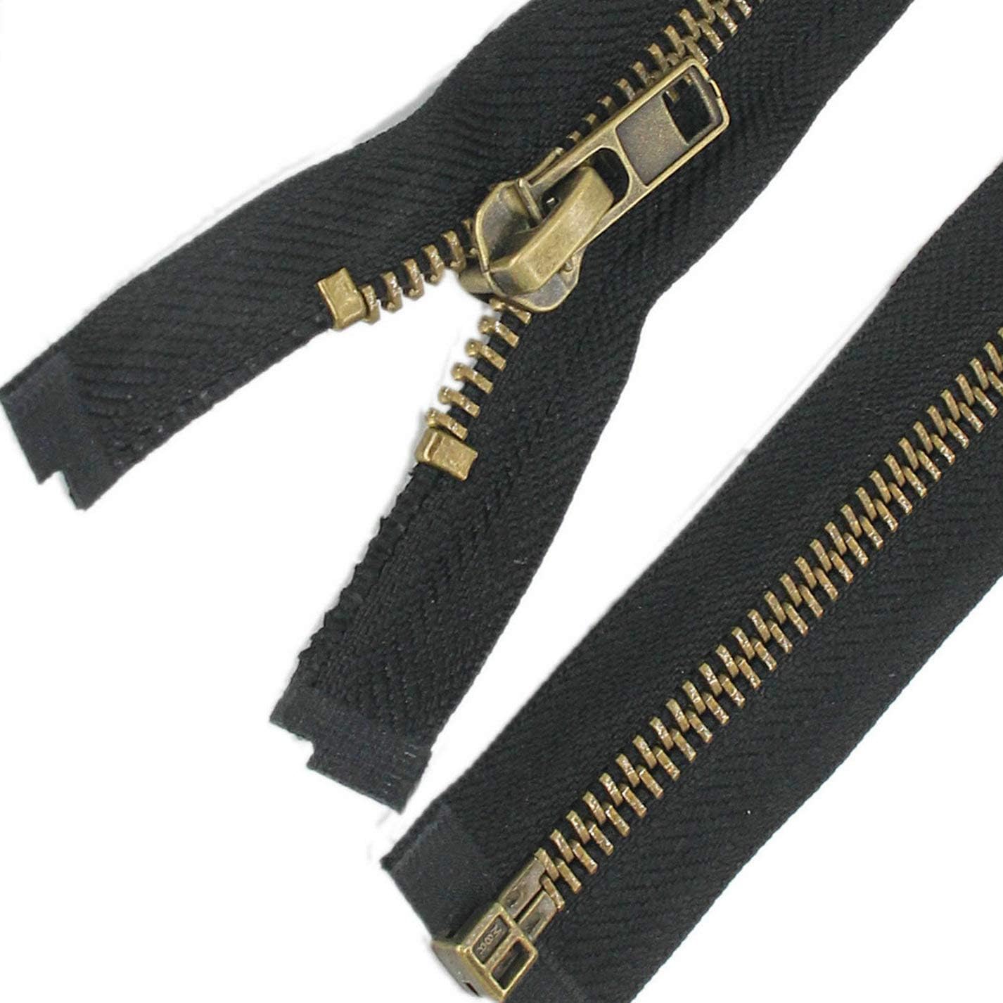 Amazon.com: #8 22 Inch Antique Brass Zippers for Jackets Sewing Coats ...