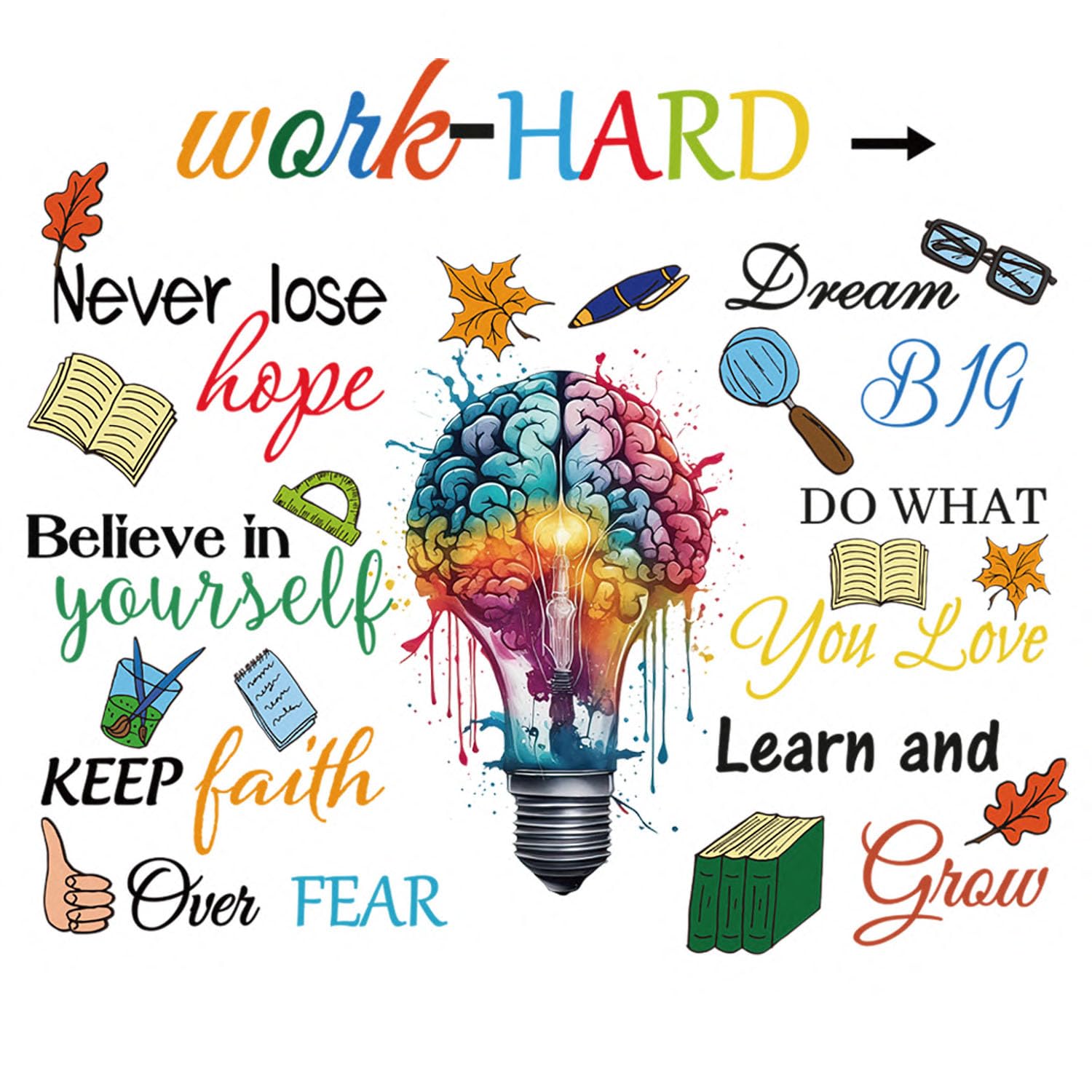 Vinyl Woll Quotes Stickers Inspirational Quotes Office Decals Positive ...