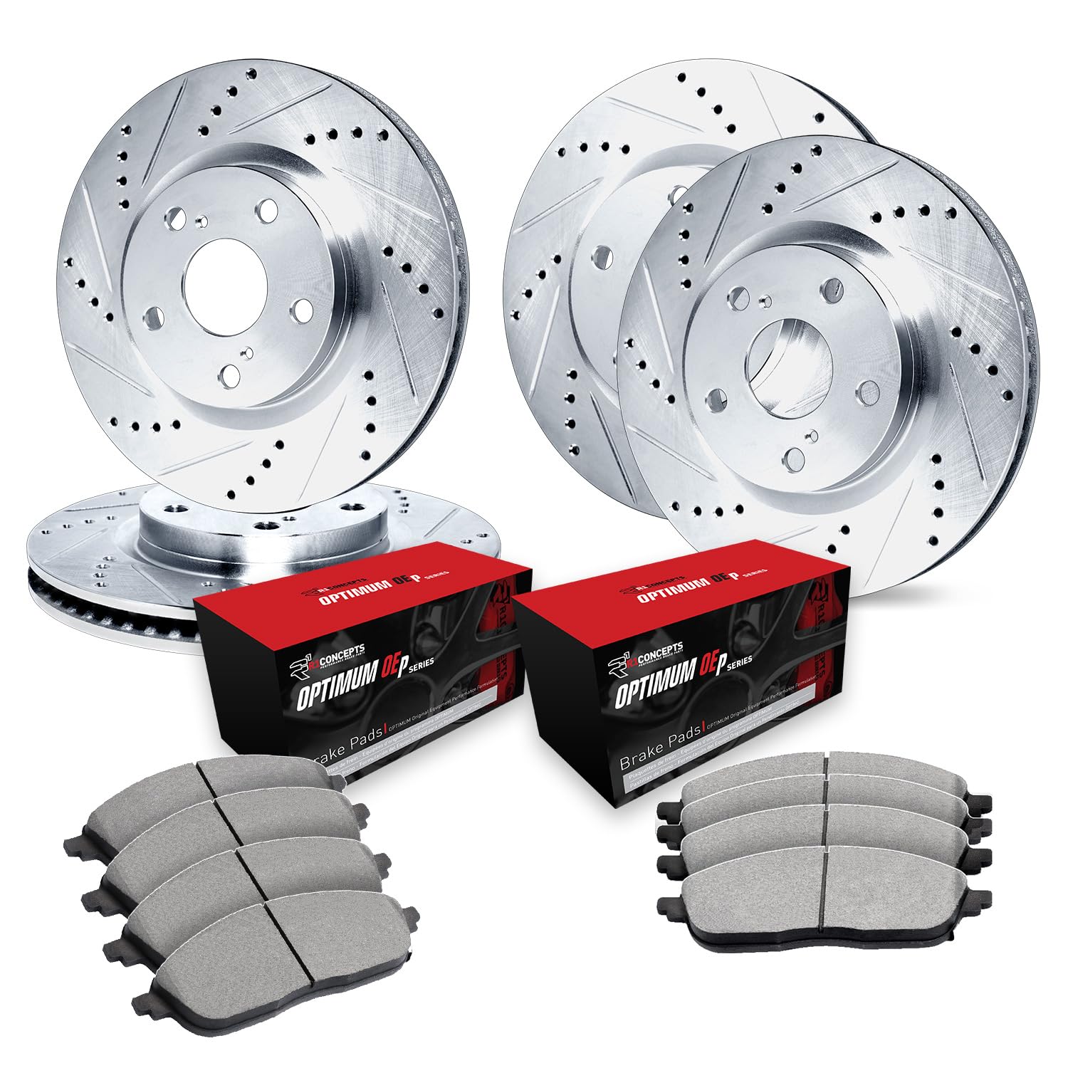R1 Concepts Front and Rear Brakes and Rotors| Front and Rear Optimum ...