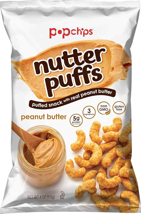 Amazon.com: Popchips Nutter Puffs Peanut Butter 4 oz Bags (Pack of 5)