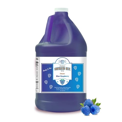 Blue Raspberry Snow Cone Syrup, 1 Gallon, Made in the USA (128 Fl Oz ...