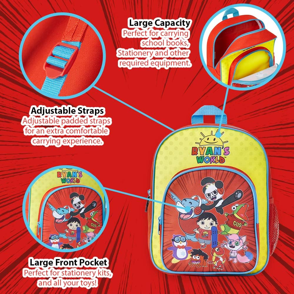 Ryan’s World Kids Backpack, Boys School Bag, Ryans World Rucksack ...
