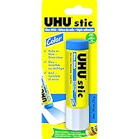 Amazon.com : Uhu Colored Glue Stick, 21g Blue, rubs on Blue & Dries ...