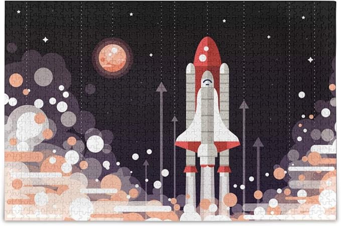 Amazon.com: Rocket Launch Puzzle 1000 Pieces, Jigsaw Puzzle for Adults ...