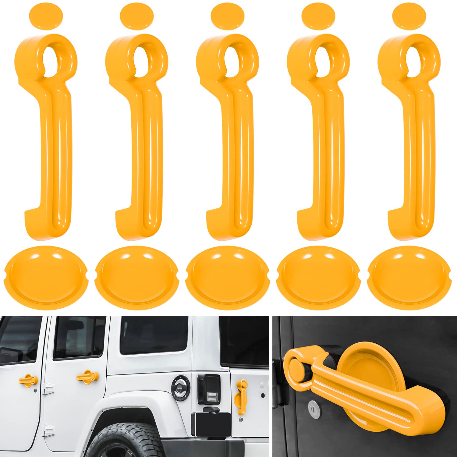E-cowlboy Door Handle Cover Inserts+Tailgate Handle Cover+Recess Guard ...
