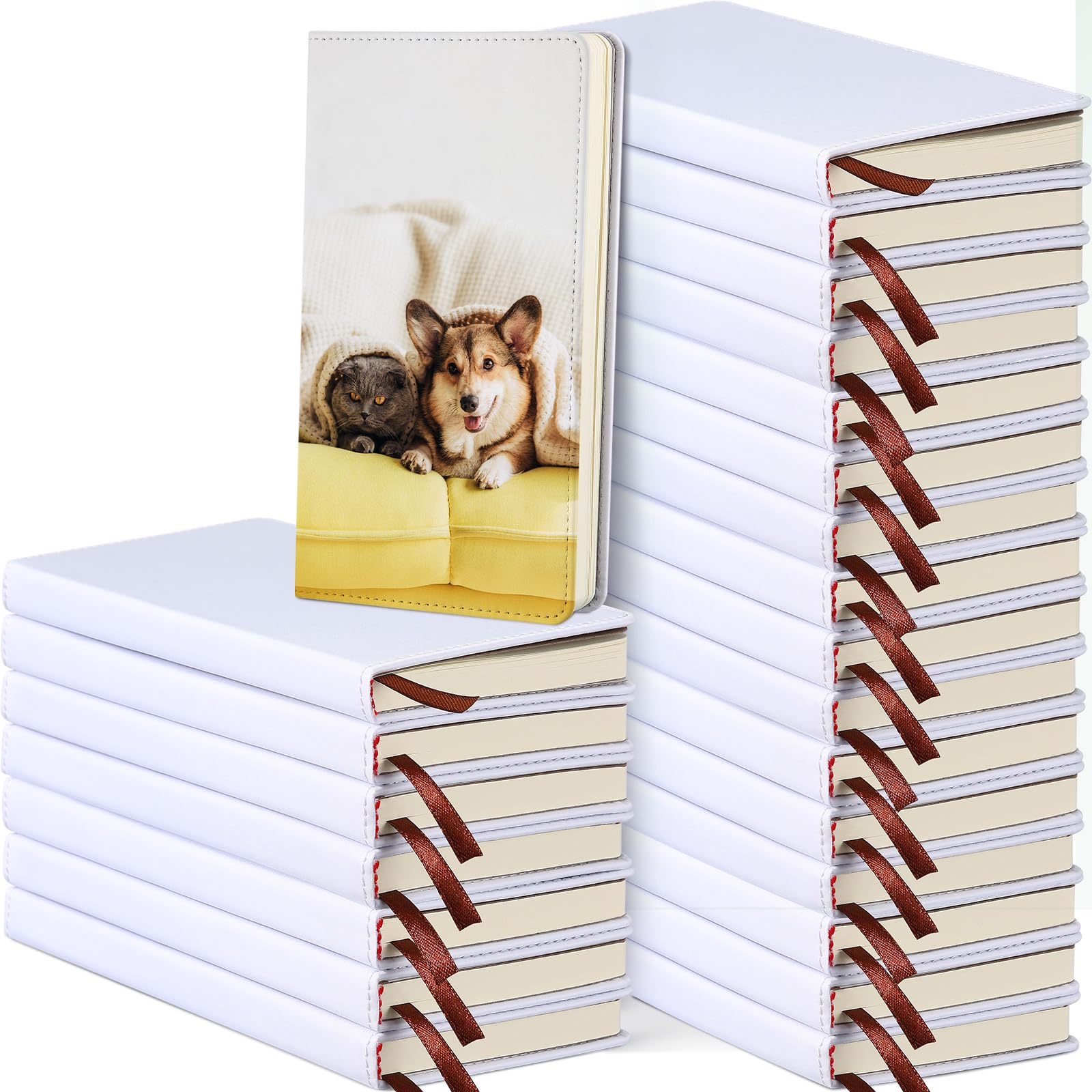 Jetec Sublimation Journal Blank Notebooks Faux Leather Journal ...